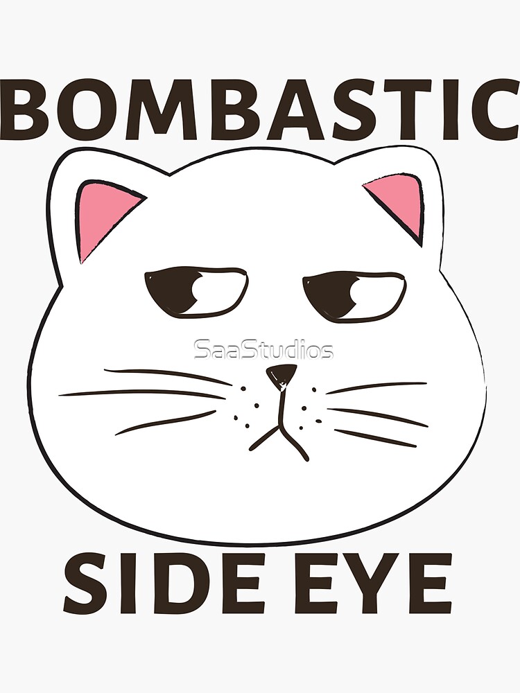 "The Bombastic Side Eye Cat" Sticker for Sale by SaaStudios | Redbubble