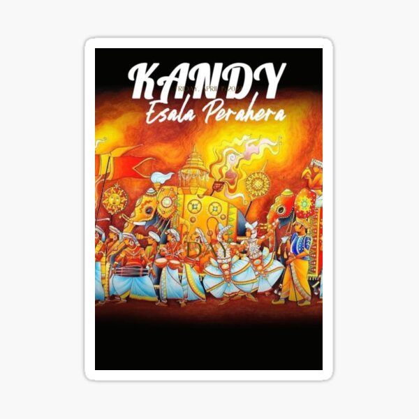 "Kandy esala perahara" Sticker for Sale by Tharushimart | Redbubble