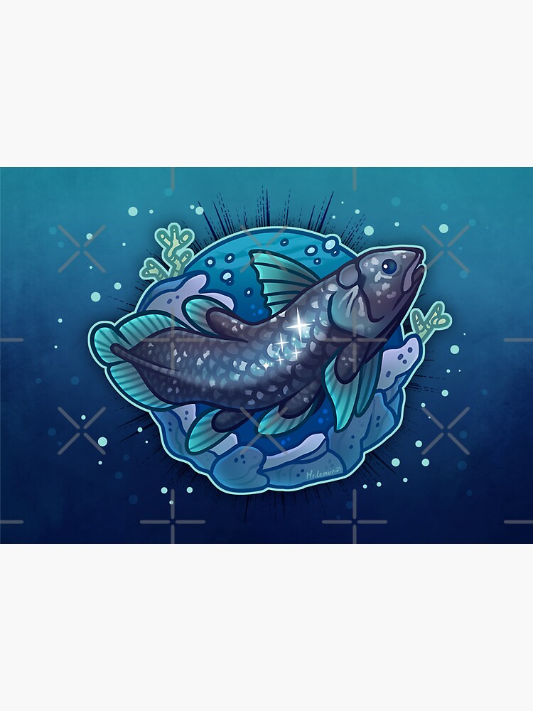 "Coelacanth" Sticker by Mr-Lemur | Redbubble