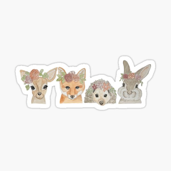 "Forest Friends" Sticker for Sale by boberweiser | Redbubble