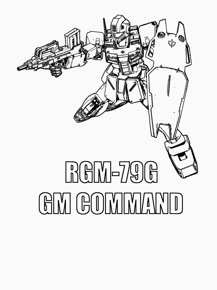 "RGM-79G GM Command Lineart" Essential T-Shirt for Sale by madcat-mechshop | Redbubble