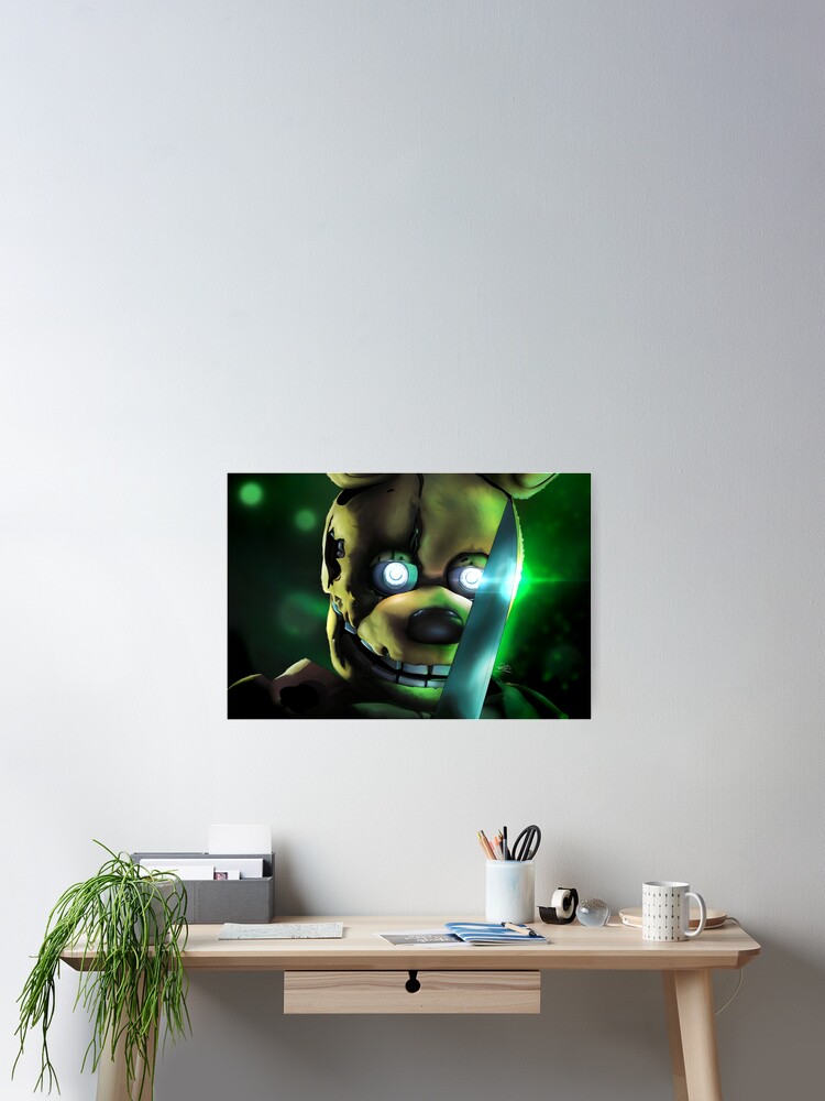 "Springtrap (FNAF Movie Trailer)" Poster for Sale by DragonessAnim ...