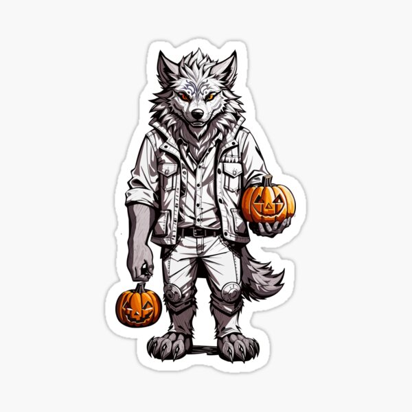 "Werewolf Halloween festival" Sticker for Sale by Gooddaycanvas | Redbubble