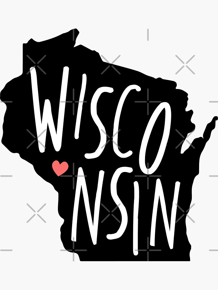 "Wisconsin" Sticker for Sale by mynameisliana | Redbubble