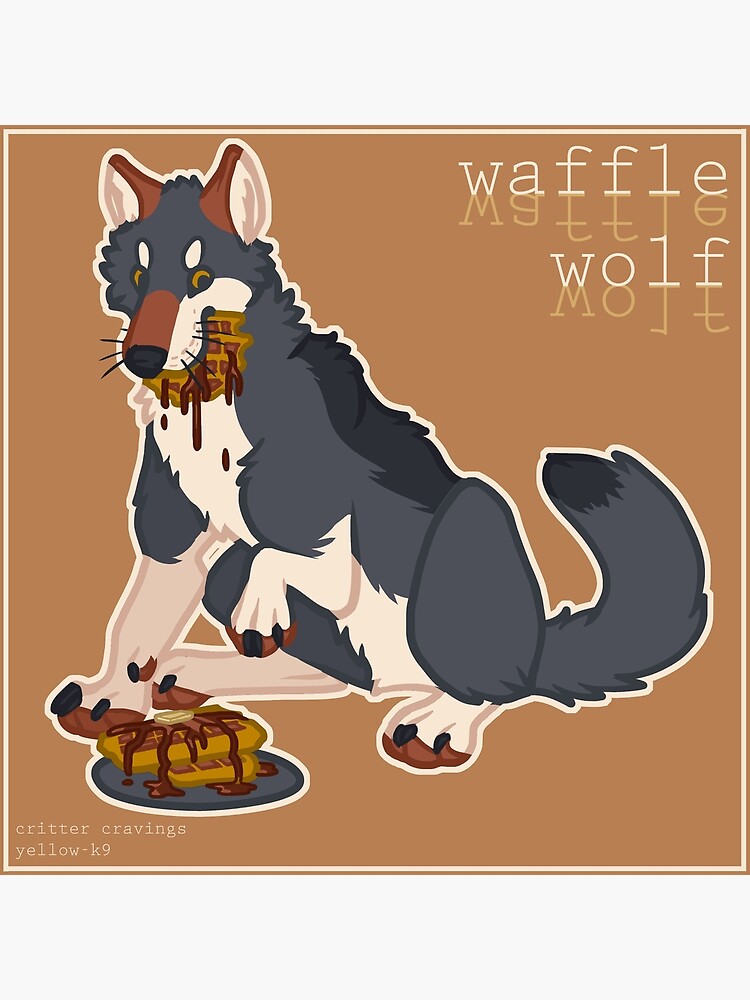 "Waffle Wolf" Art Print for Sale by Yellow-K9 | Redbubble