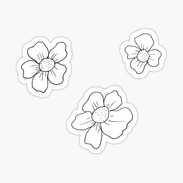 "Simple Flowers" Sticker for Sale by RebeccaRapp | Redbubble