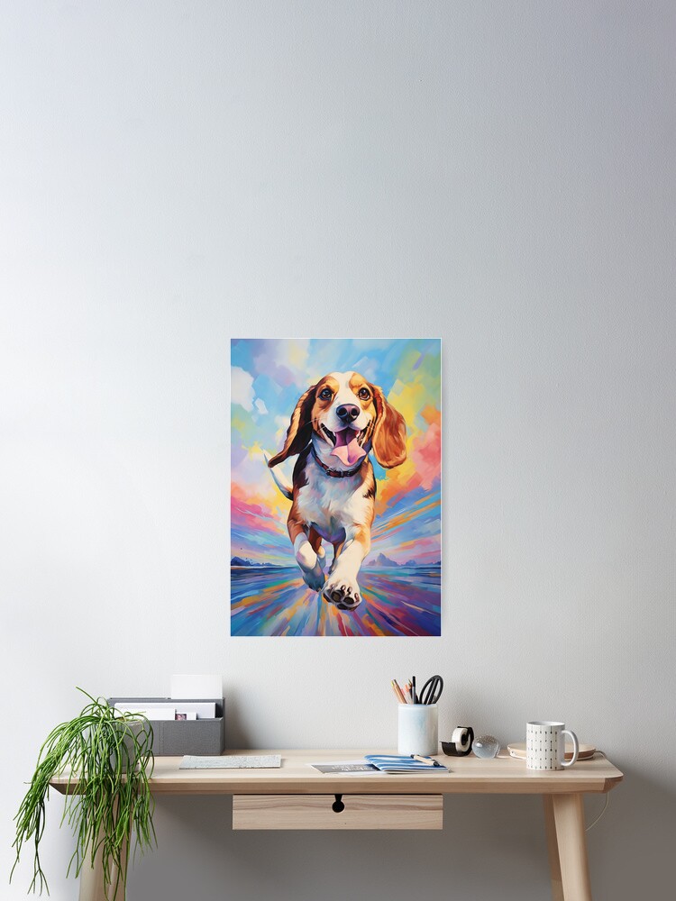 "Beagle Dog Painting" Poster for Sale by Steven Coman | Redbubble