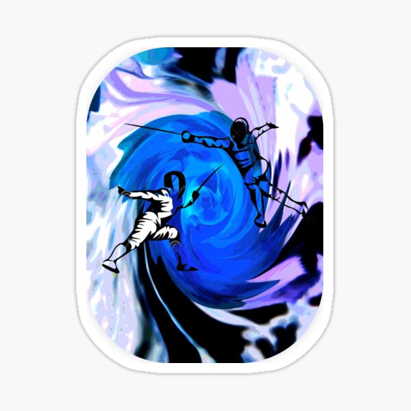 "Fencing Vortex" Sticker for Sale by RivehArt | Redbubble