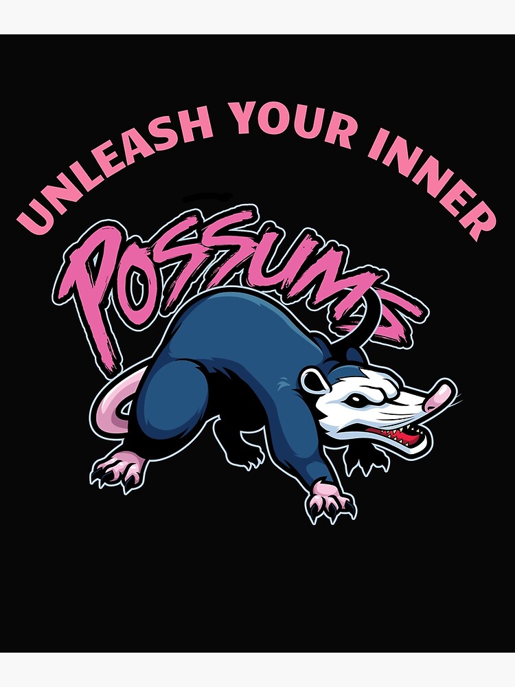"Funny cute opossum " Poster for Sale by Werdesg | Redbubble