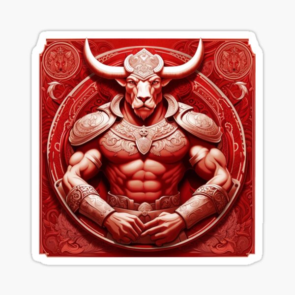 "Warrior Minotaur Sigil" Sticker for Sale by Cascio311 | Redbubble