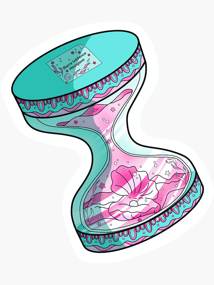 "Fantasy hourglass rpg intelligence bonus pink cute Sticker ♥" Sticker ...