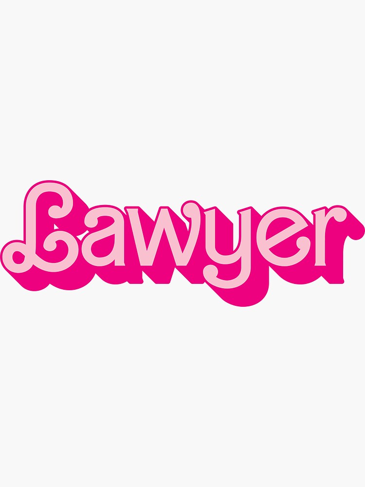 "Lawyer Barbie" Sticker for Sale by mlarmon | Redbubble
