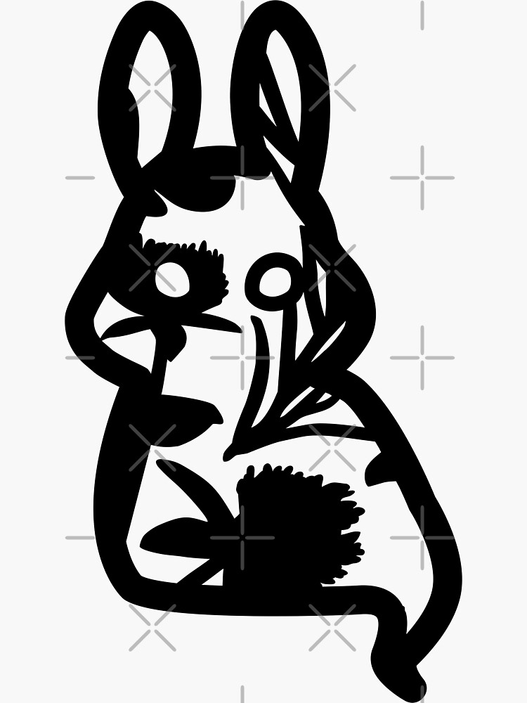 "Floral Rabbit Ghost" Sticker for Sale by RebeccaRichards | Redbubble