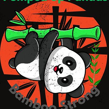 "Pumped up Pandas -Bamboo Strong" Sticker for Sale by Bartosz ...