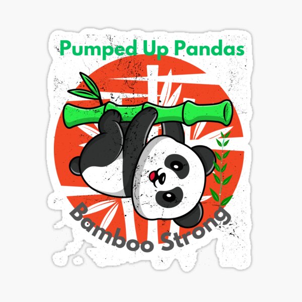 "Pumped up Pandas -Bamboo Strong" Sticker for Sale by Bartosz ...
