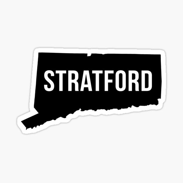 "Stratford, Connecticut Silhouette" Sticker for Sale by CartoCreative ...