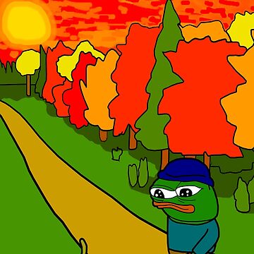 "Apu Walking Dog Pepe" Sticker for Sale by Slav-Art | Redbubble