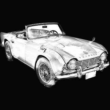 "Illustration Of Triumph Tr4 Sports Car " Sticker for Sale by ...