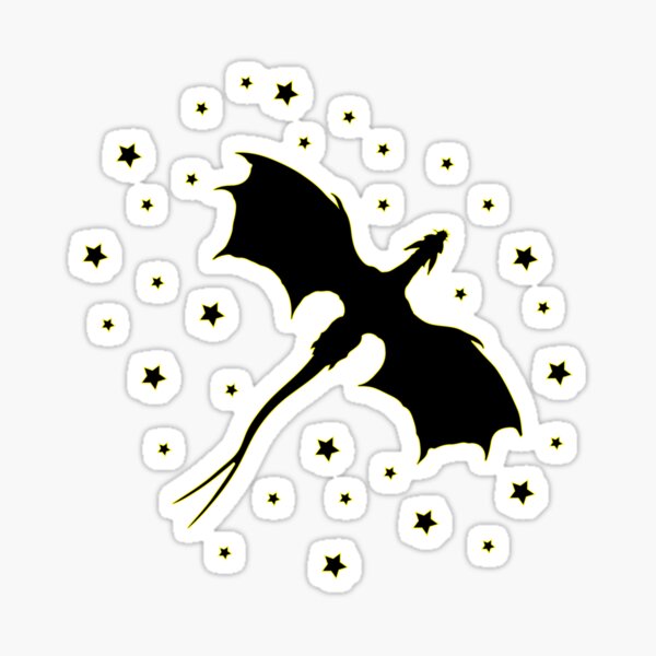 "Fourth Wing Black and Yellow Dragon" Sticker for Sale by KifLeeDesigns ...