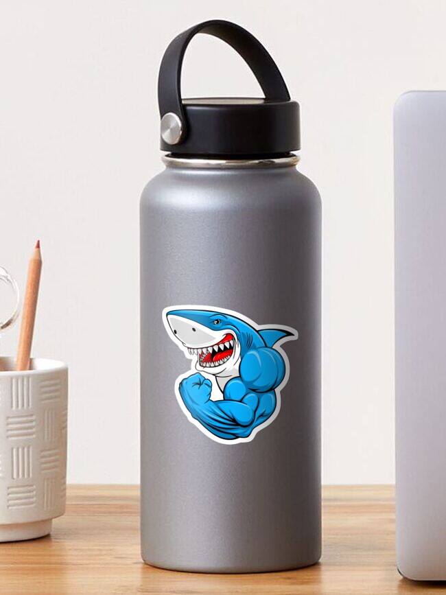 "Strong Blue Shark" Sticker for Sale by SoldierBroll86 | Redbubble