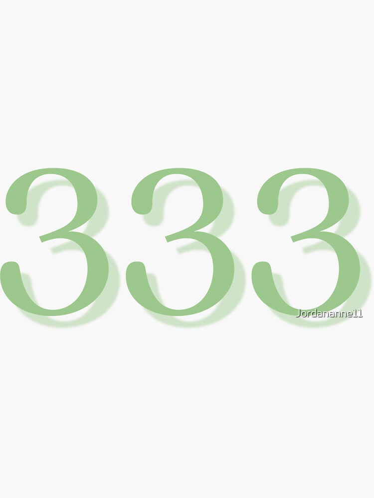 "333 Sage Green Angel Number Design" Sticker for Sale by Jordananne11 ...