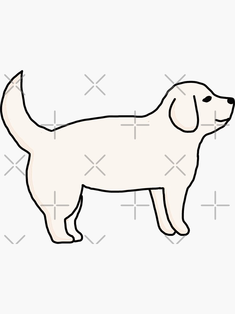 "Cream labrador" Sticker for Sale by thespooneats | Redbubble