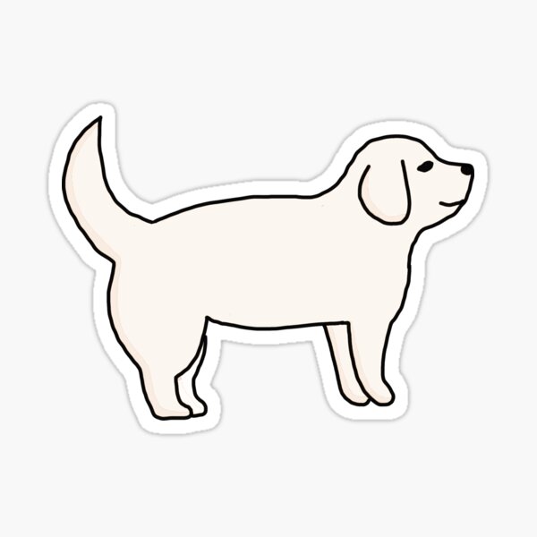 "Cream labrador" Sticker for Sale by thespooneats | Redbubble