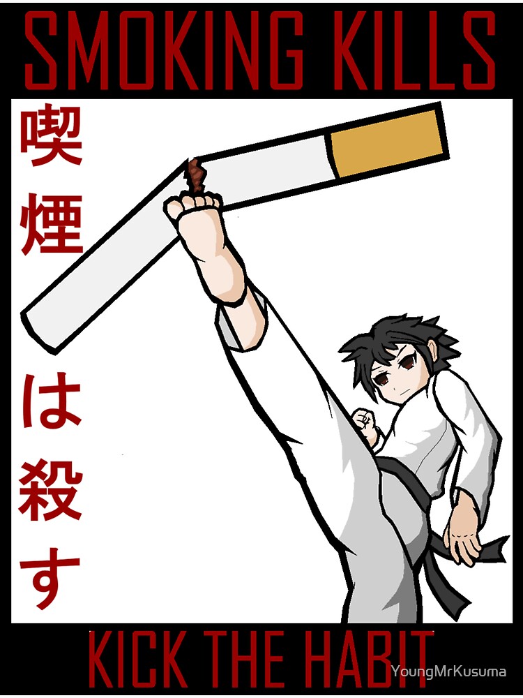 "Smoking Kills. Kick The Habit (Red-Black)" Sticker for Sale by ...