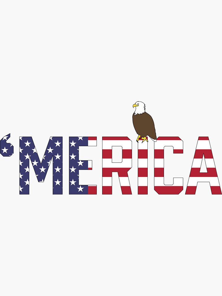 "'Merica" Sticker for Sale by willjadams | Redbubble