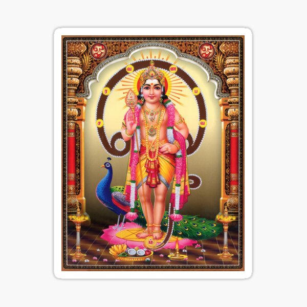 "Lord Murugan" Sticker for Sale by Onodera | Redbubble