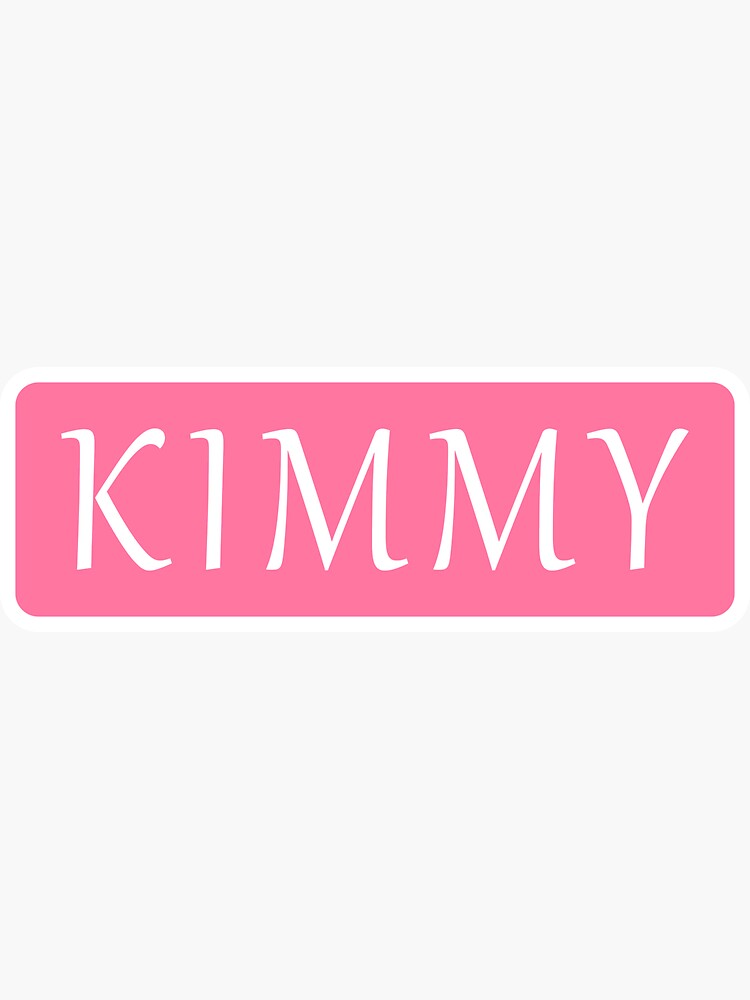 "Kimmy Girls Name" Sticker for Sale by jeallan | Redbubble
