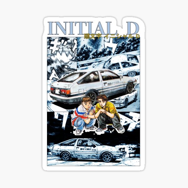 "Initial D 頭文字 イニシャル D" Sticker for Sale by AgurkasRokas | Redbubble