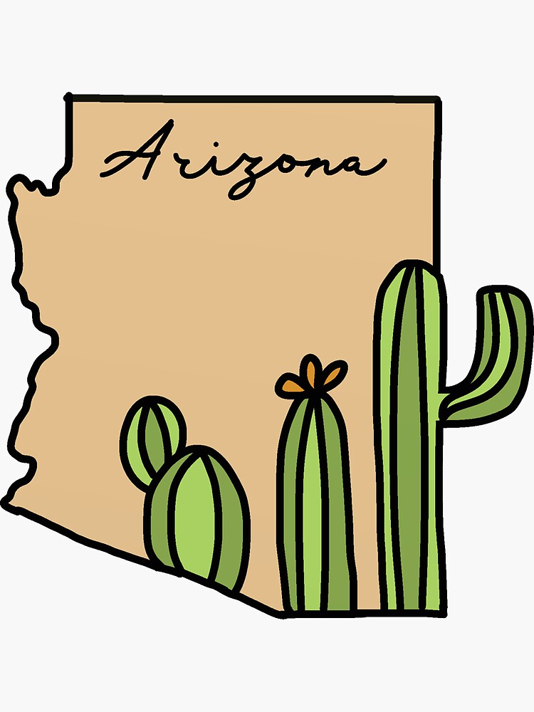 "Arizona State" Sticker for Sale by rileyart2 | Redbubble