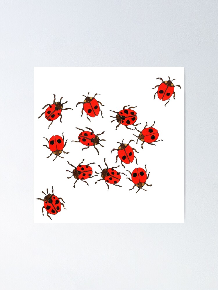 "Ladybirds released" Poster by vibeceramics | Redbubble
