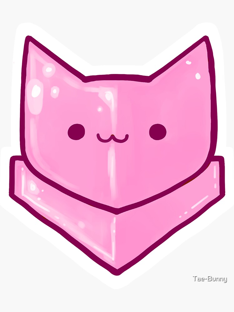 "Kawaii Cute Guild Wars 2 Catmander Commander TagPink" Sticker for Sale ...
