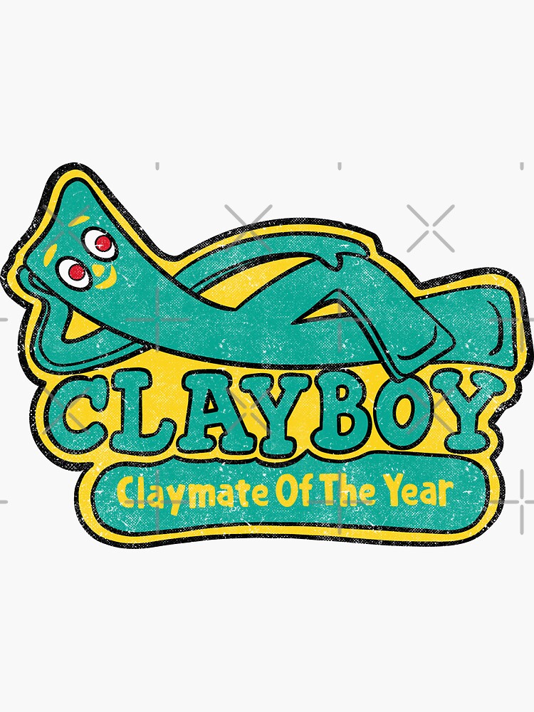 "Clayboy -distressed-" Sticker for Sale by alightedsylph | Redbubble