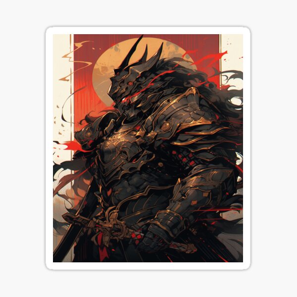 "Armored Samurai - Draconic Beast" Sticker for Sale by Splatter-arts ...