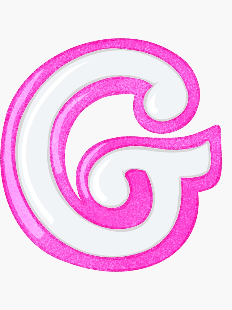 "Barbie Initial, G" Sticker for Sale by Laceyjae | Redbubble