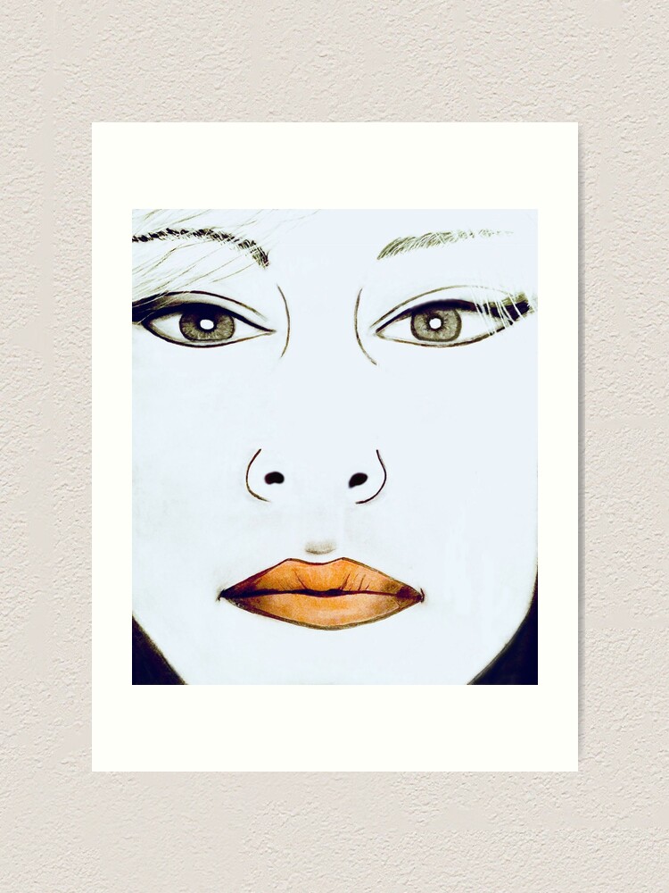 "1980s Retro Art Face Drawing" Art Print for Sale by LyndaAnneArt ...