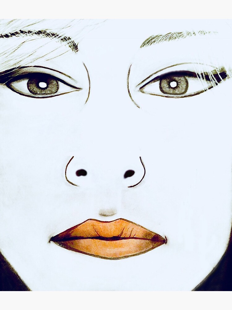 "1980s Retro Art Face Drawing" Art Print for Sale by LyndaAnneArt ...