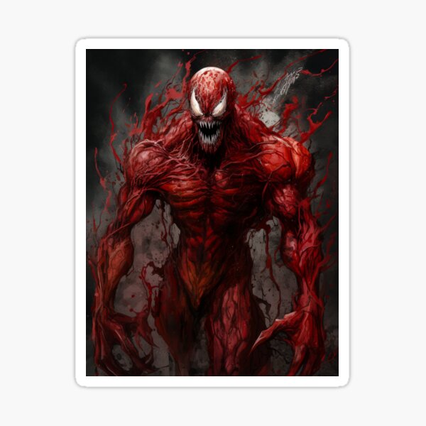 "Savage Carnage" Sticker for Sale by MetalDinosaur | Redbubble