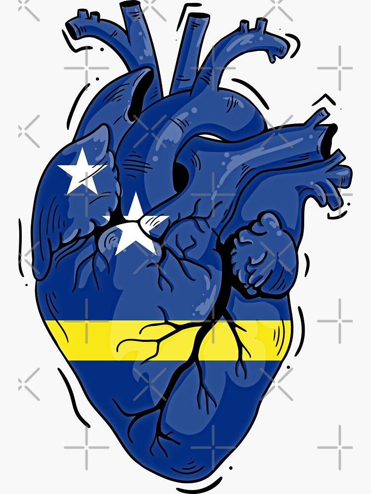 "heart Flag Of curacao , curacao heart , curacao gift , curacao womens ...