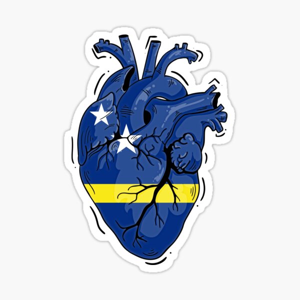 "heart Flag Of curacao , curacao heart , curacao gift , curacao womens ...