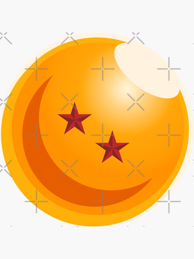 "2 Star Dragon Ball Single Sticker" Sticker for Sale by PRINTOWN ...