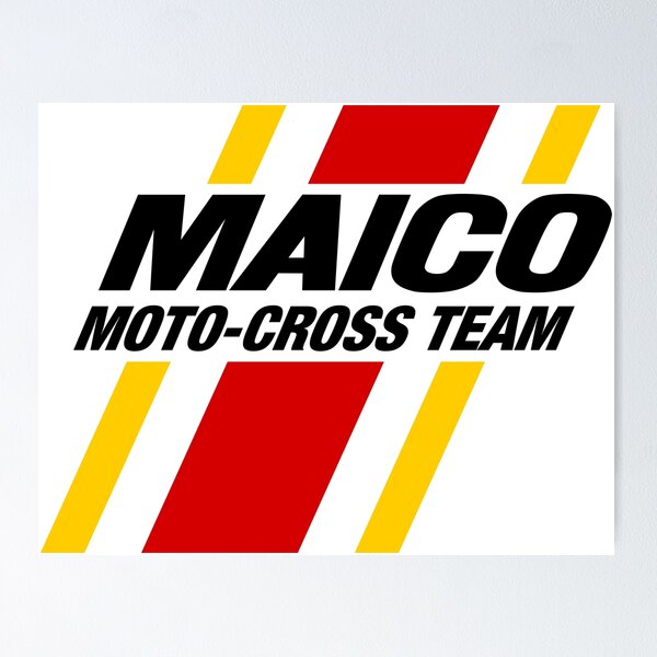"MAICO Moto-Cross Team Graphic w Red & Yellow Stripes" Poster for Sale ...