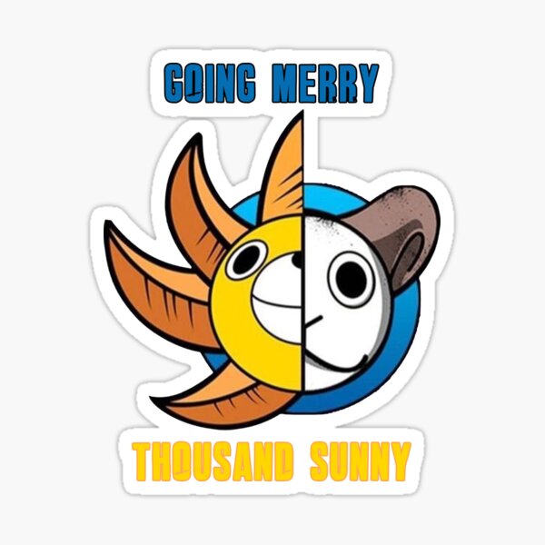 "Going Merry & Thousand Sunny" Sticker for Sale by ersindesign | Redbubble