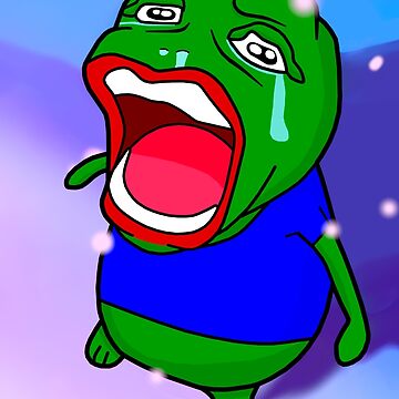 "Sobbing Pepe Crying" Sticker for Sale by Slav-Art | Redbubble