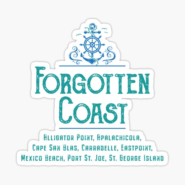 "Forgotten Coast Florida Nautical Design" Sticker for Sale by ...