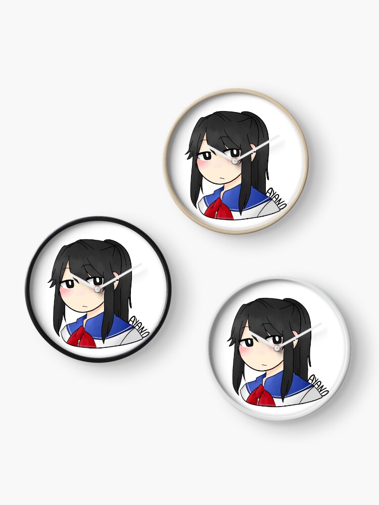 "Ayano Aishi of Yandere Simulator" Clock for Sale by sugarpow | Redbubble