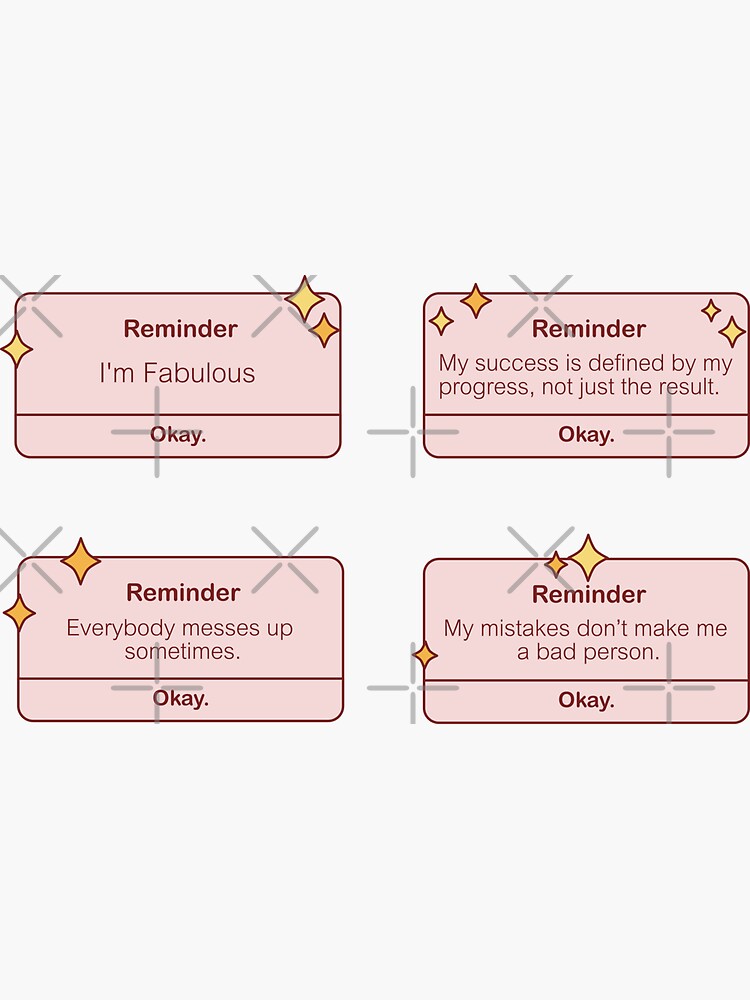 "Motivational Reminders pack" Sticker for Sale by byStefani | Redbubble